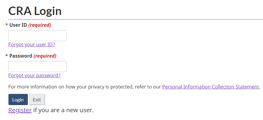 CRAのMy AccountにLoginできないときの対処方法 | CANADA PORTAL